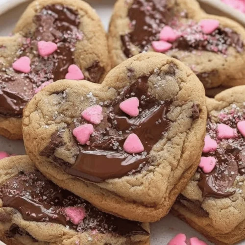 Heart Shaped Chocolate Chip Cookies | Soft, Chewy & No-Chill Magic